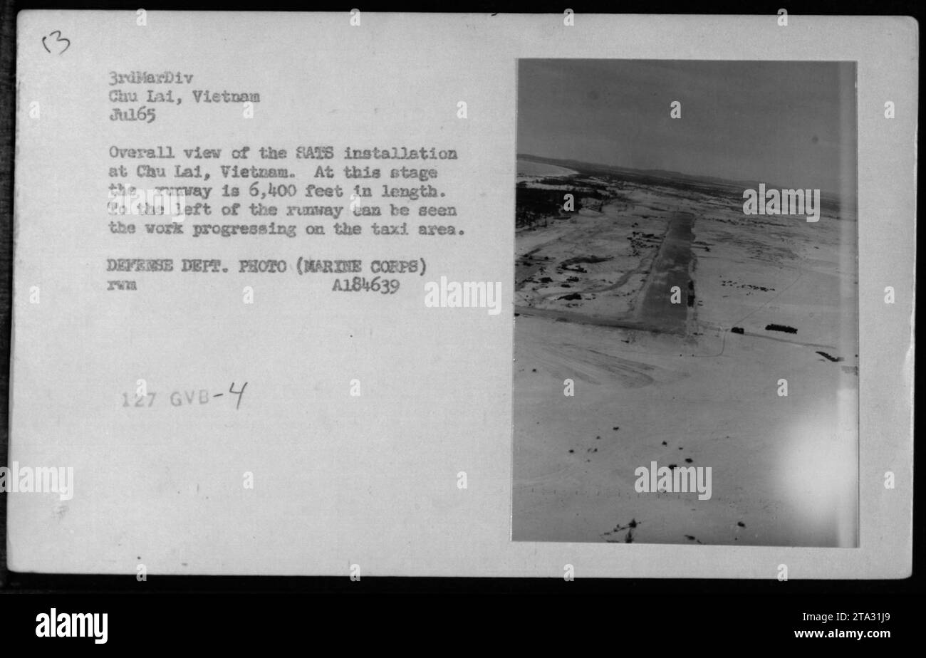 Aerial view of the construction of the SATS (Short Airfield for ...