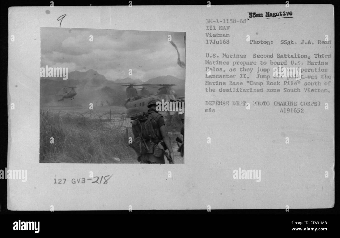 Multiple CH-46 helicopters are seen in an image taken on July 17, 1968 ...