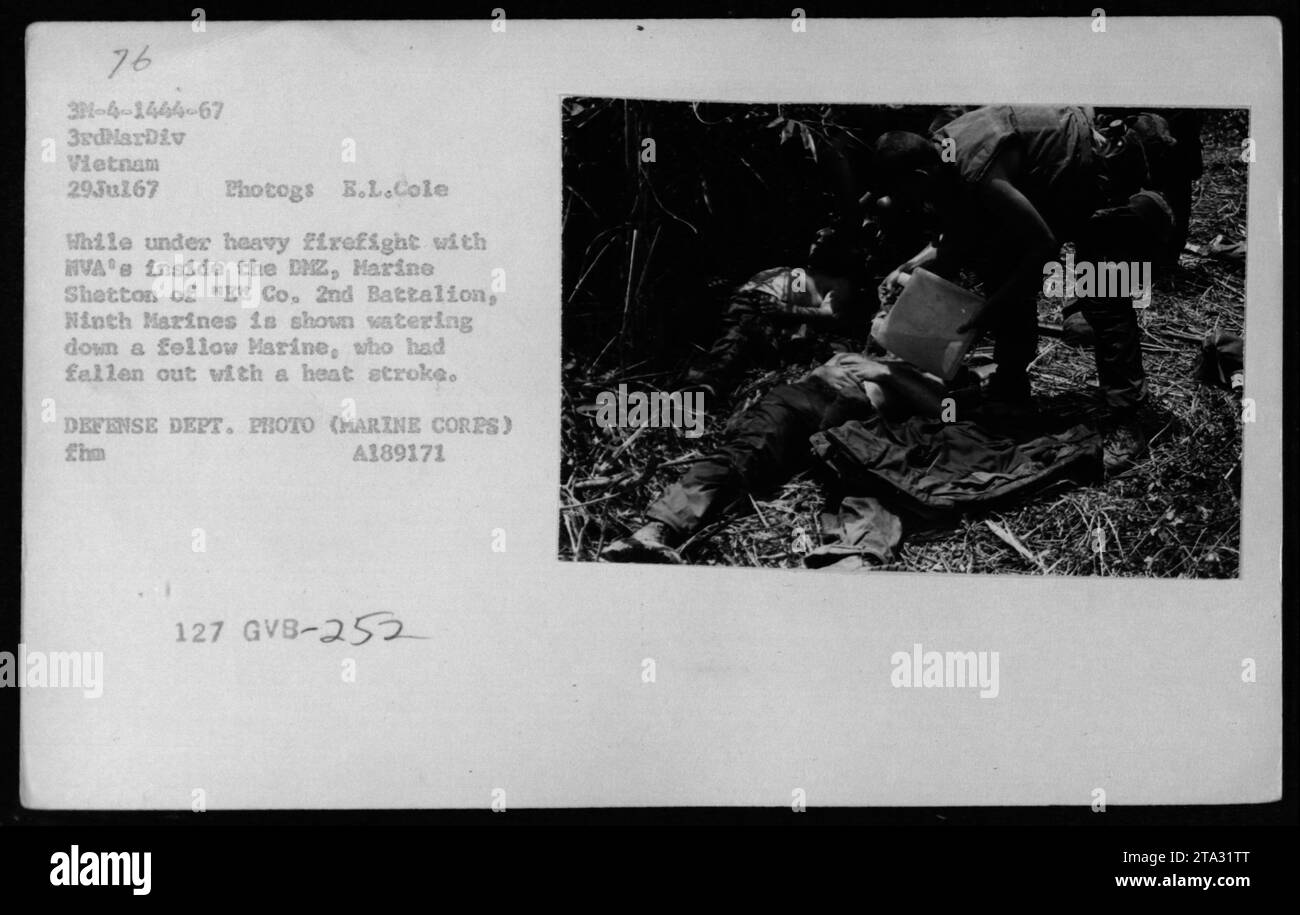 On July 29, 1967, during a firefight with NVA forces inside the DMZ ...
