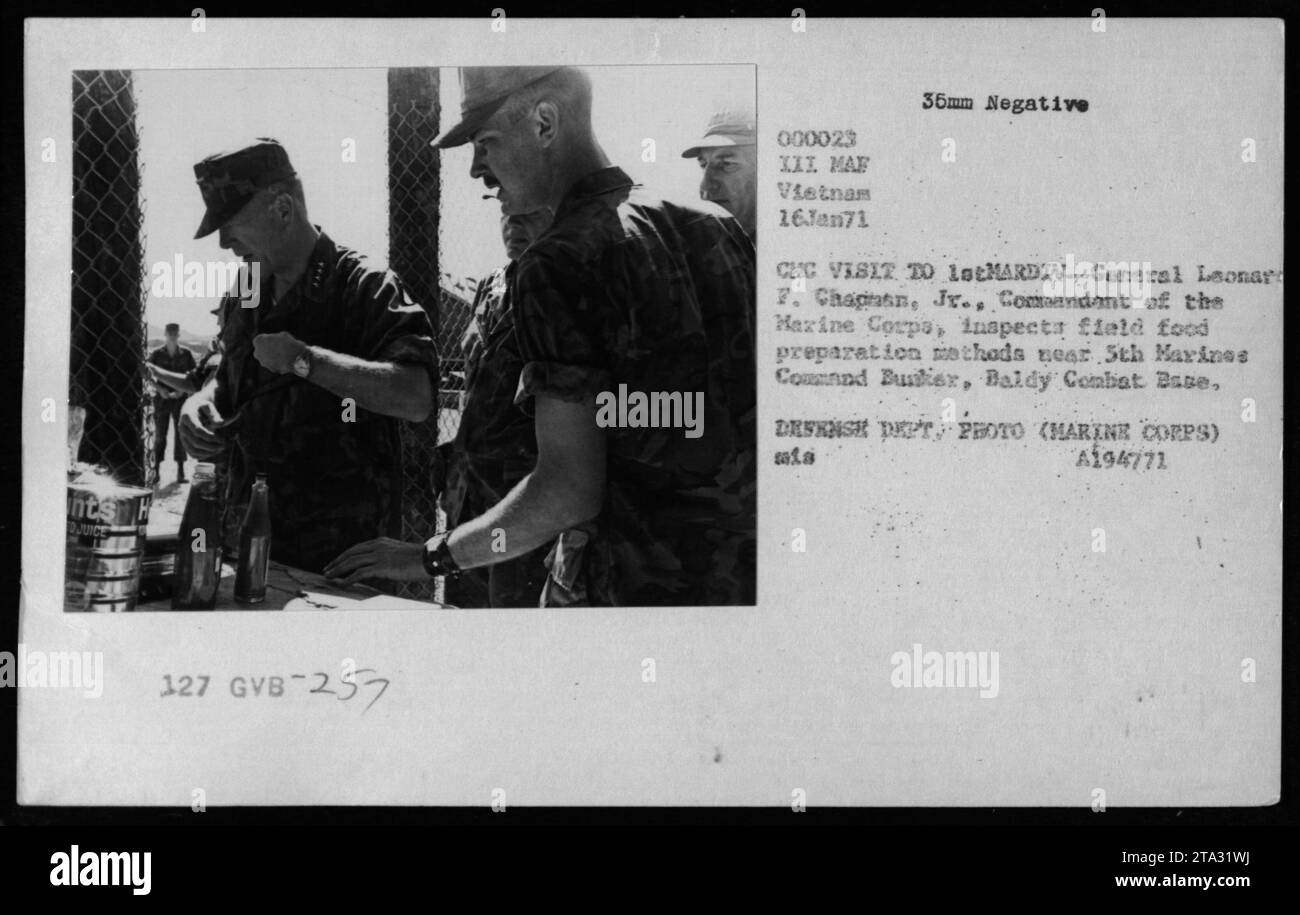 General Leonard F. Chapman, Jr., Commandant of the Marine Corps ...