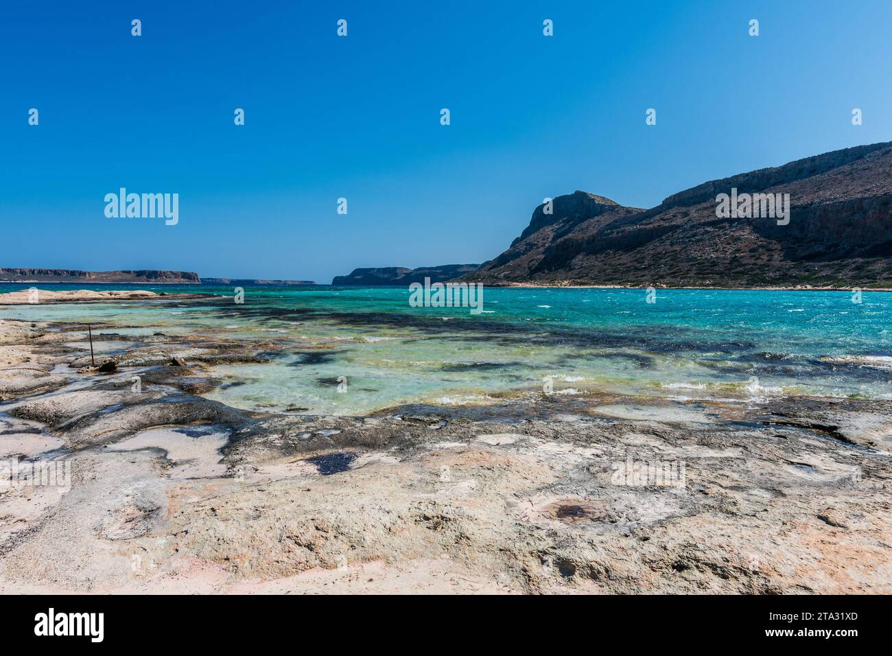 Panorama of the sea and the rock during a windy day at Blue lagoon in ...