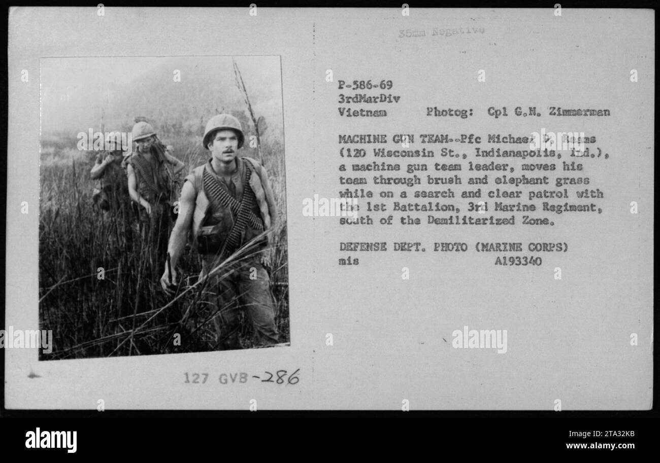 Patrol south of demilitarized zone Black and White Stock Photos ...