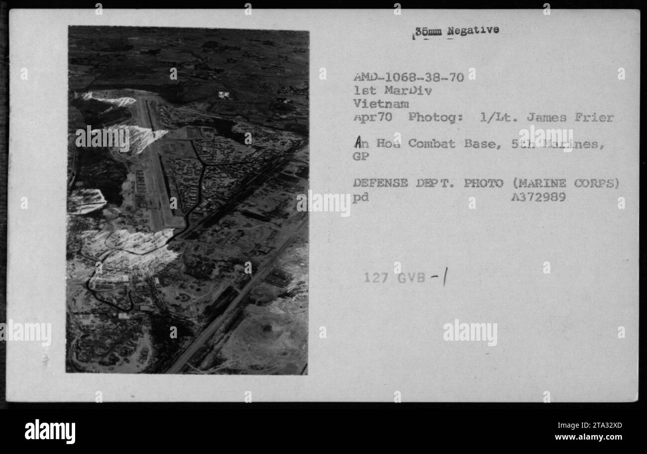 Marines at An Hoa Combat Base during the Vietnam War, April 1970. The ...