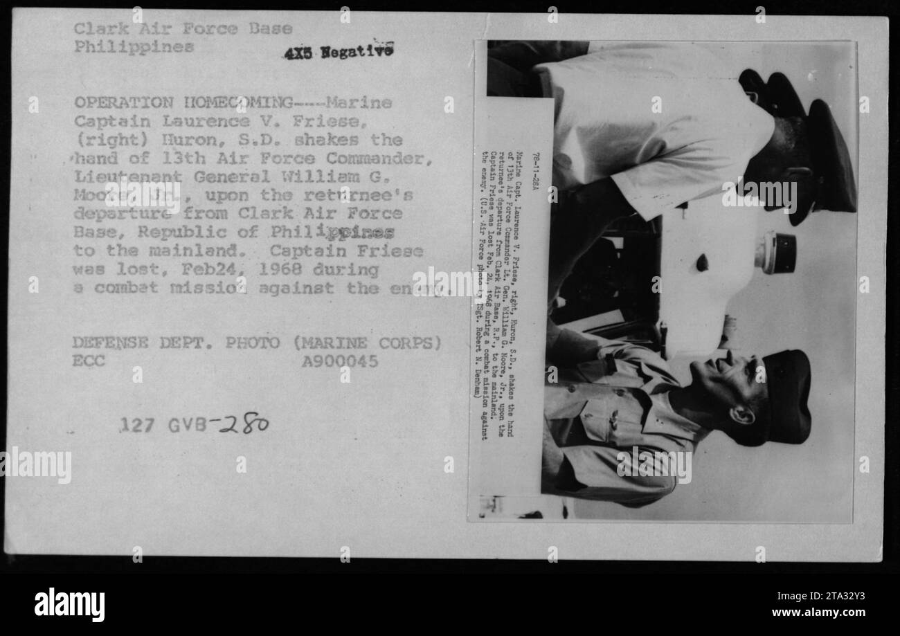 Marine Captain Laurence V. Friese, missing since February 24, 1968 ...