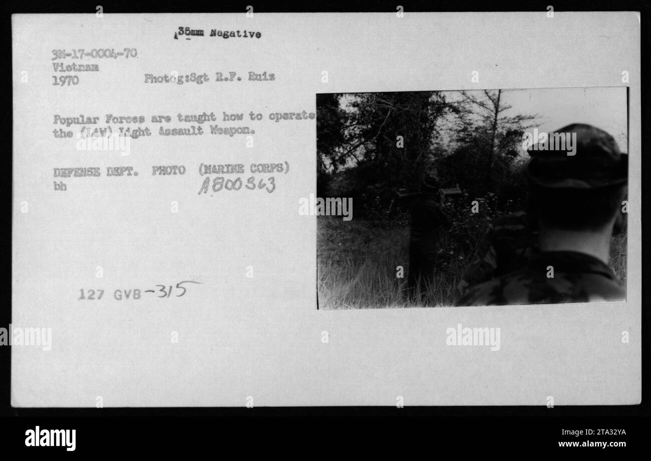 ARVN soldiers in Vietnam in 1970 are being trained on how to operate ...