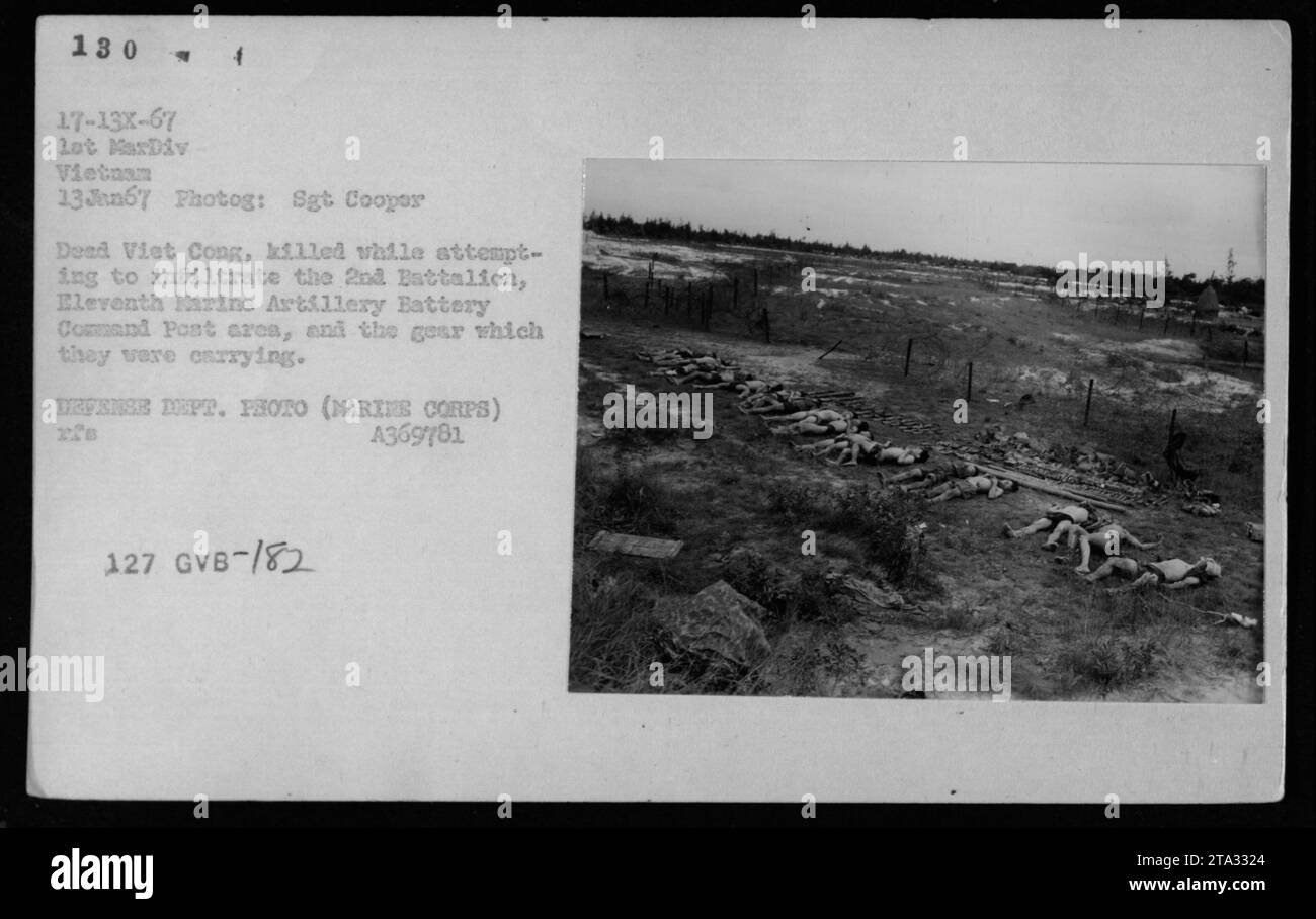 Sgt. Cooper’s photograph, taken January 13, 1967, shows dead Viet Cong ...