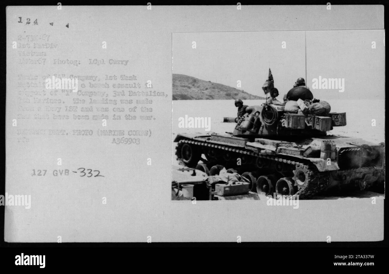A tank belonging to "A" Company, stationed at the 3rd Battalion, 7th ...