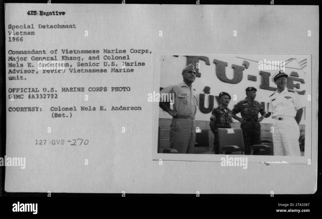 Major General Khang, Commandant of the Vietnamese Marine Corps, and ...