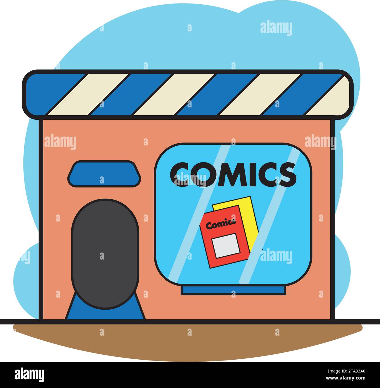 Isolated comic store building icon Vector illustration Stock Vector ...