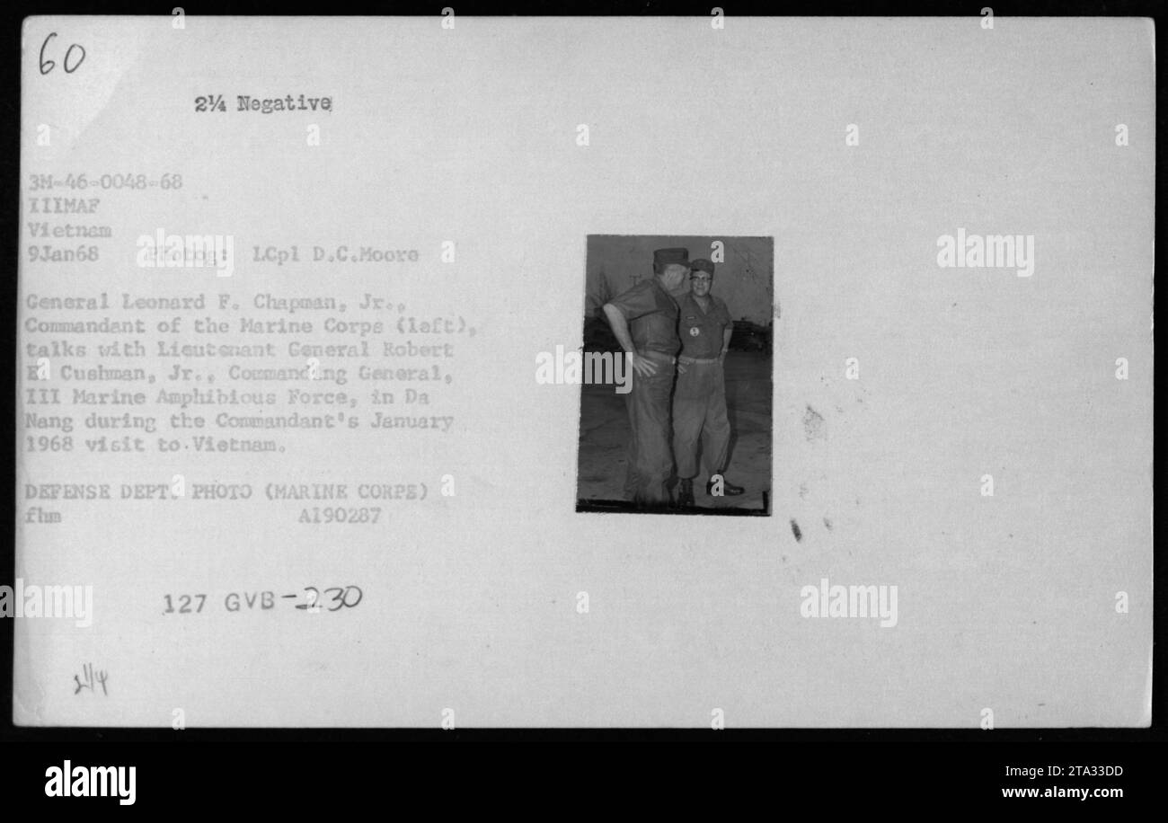 Commanding general robert e cushman jr hi-res stock photography and ...