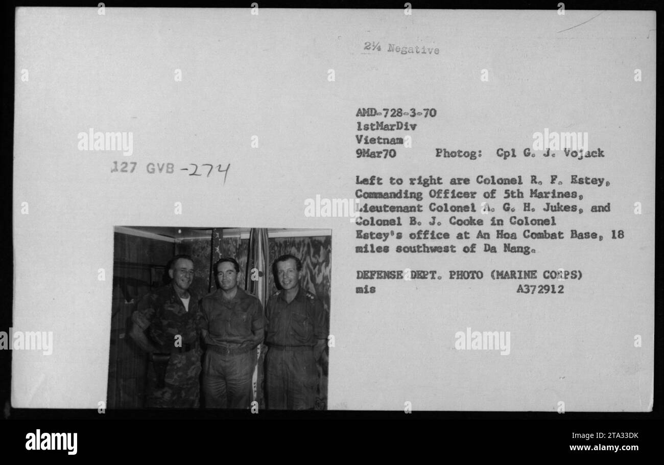 Colonel R.F. Estey, Lieutenant Colonel A.G.H. Jukes, and Colonel B.J ...