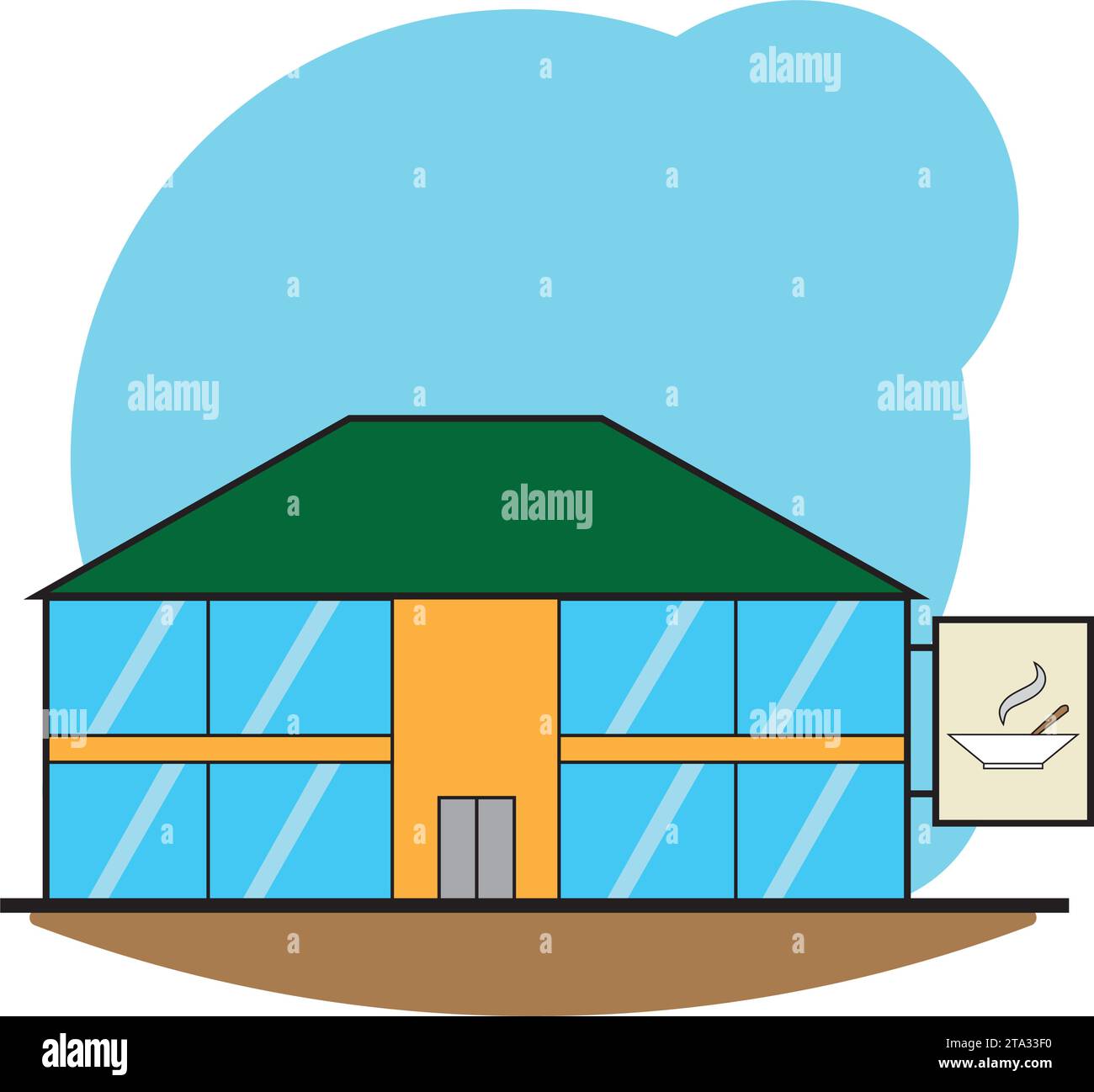 Isolated fast food restaurant building icon Vector illustration Stock ...