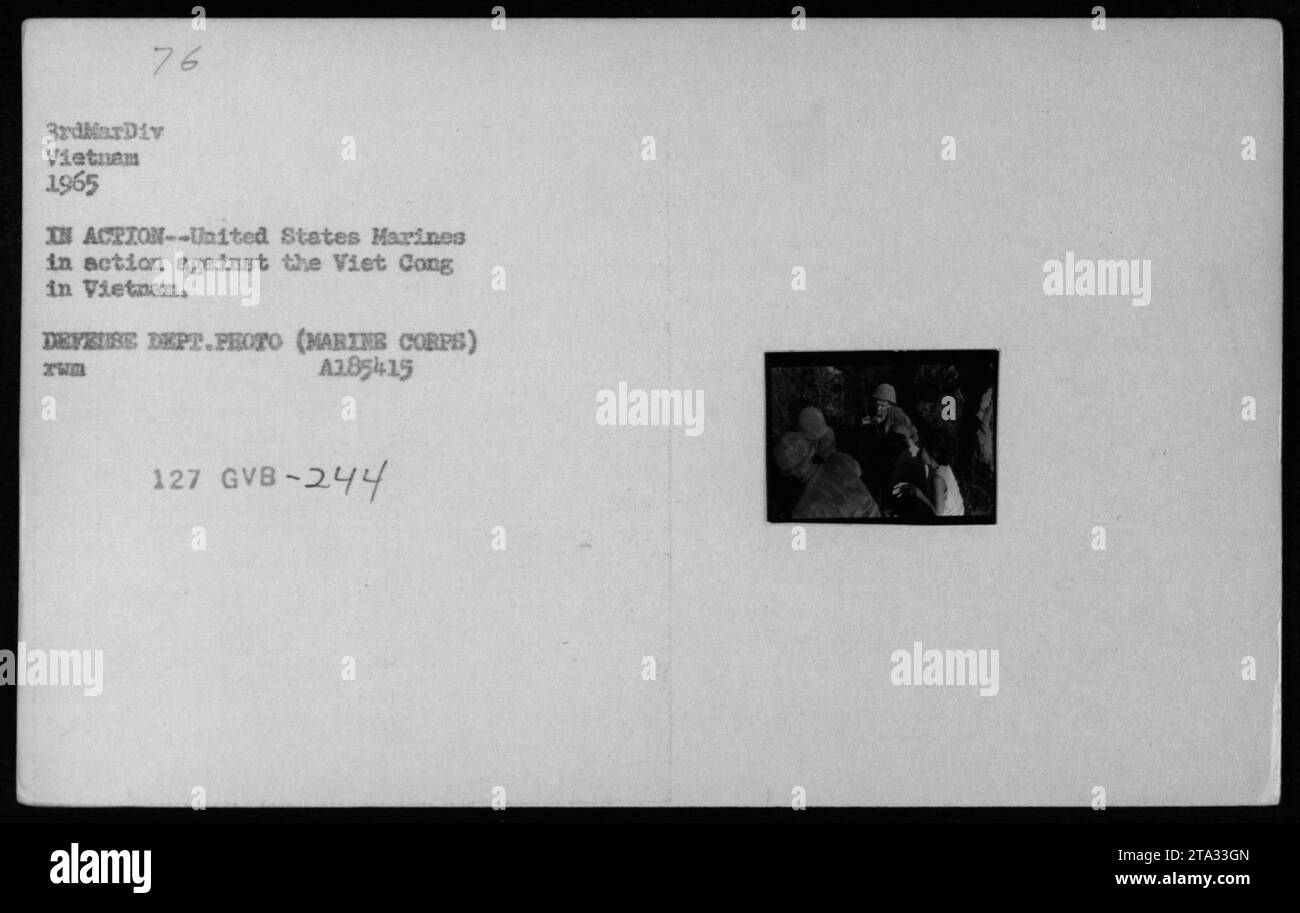 United States Marines engage in combat with the Viet Cong during the ...