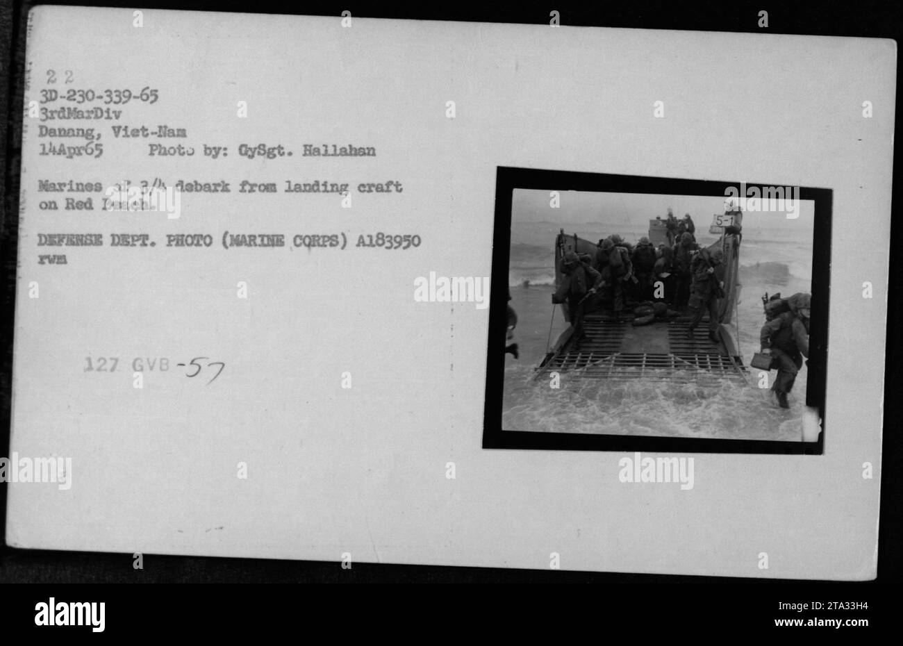 On April 14, 1965, Marines of the 3/4 Battalion disembarked from ...
