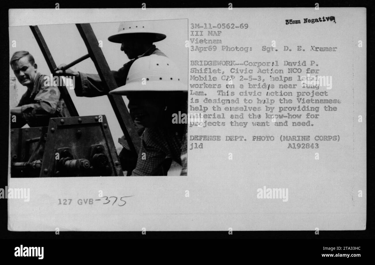 "April 3, 1969 - Mobile Civic Action NCO David P. Shiflet assists local ...