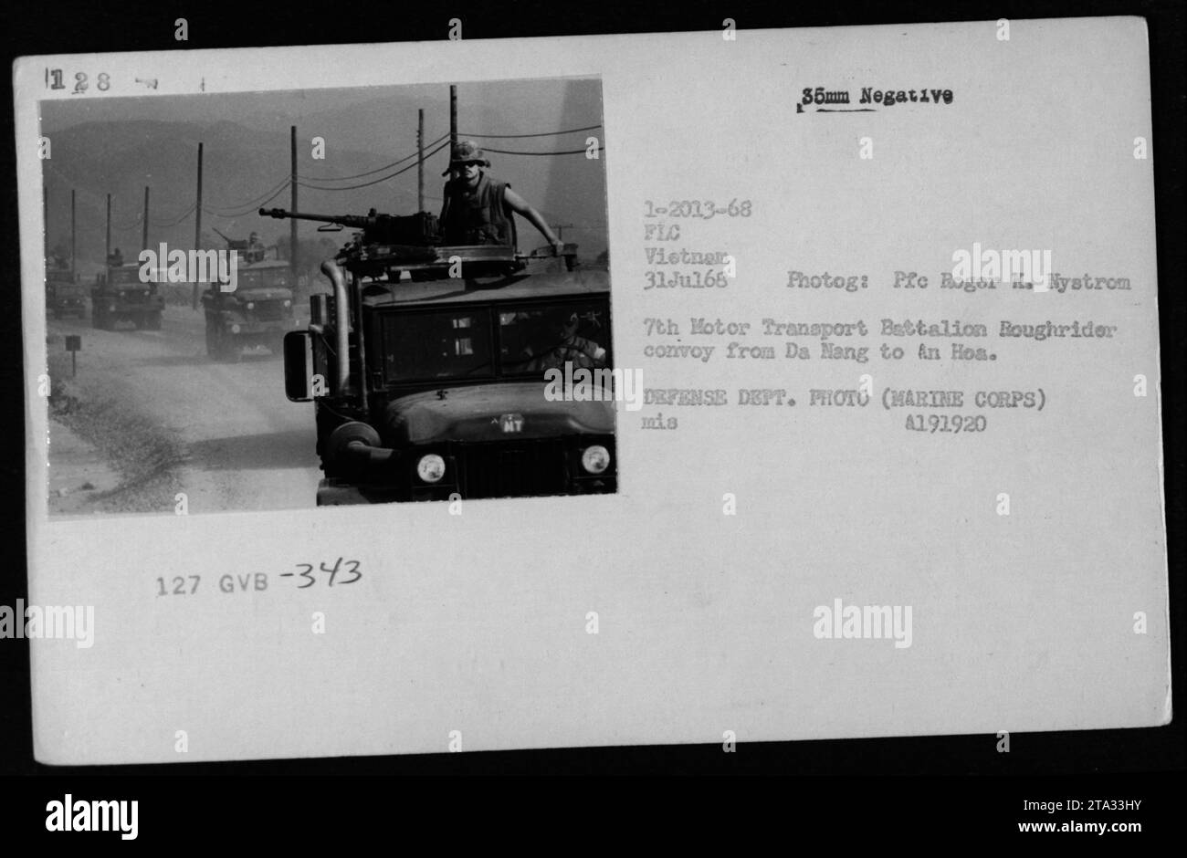 A convoy of jeeps, trucks, and dune buggies from the 7th Motor ...