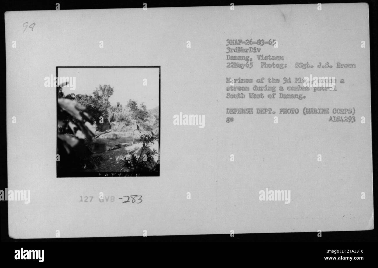 "Marines from the 3rd Platoons of the 3rd Marine Division conducting a ...