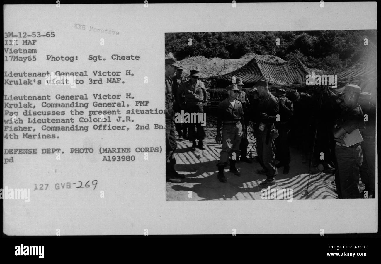 Lieutenant General Victor H. Krulak, Commanding General, FMF Pac ...