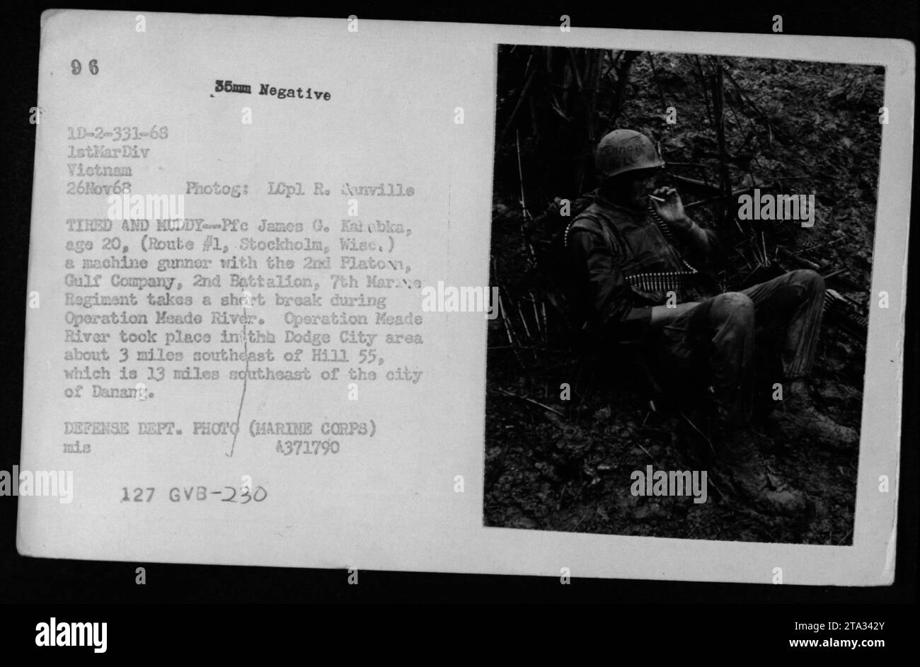 Vietnam 1968 machine gunner on hi-res stock photography and images - Alamy