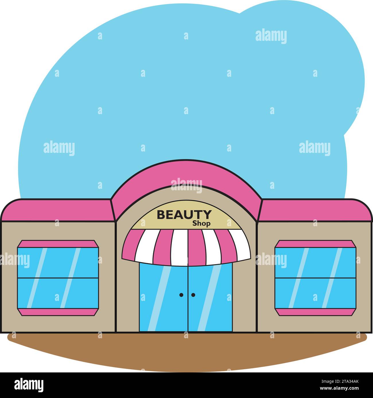 Isolated beauty shop building icon Vector illustration Stock Vector ...