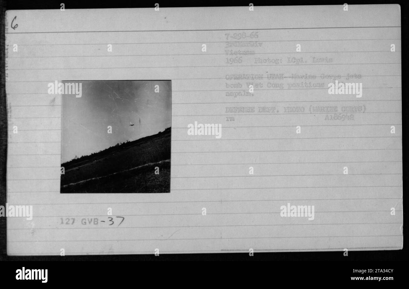 American fighter jets conducting air strikes in 1966 during the Vietnam ...