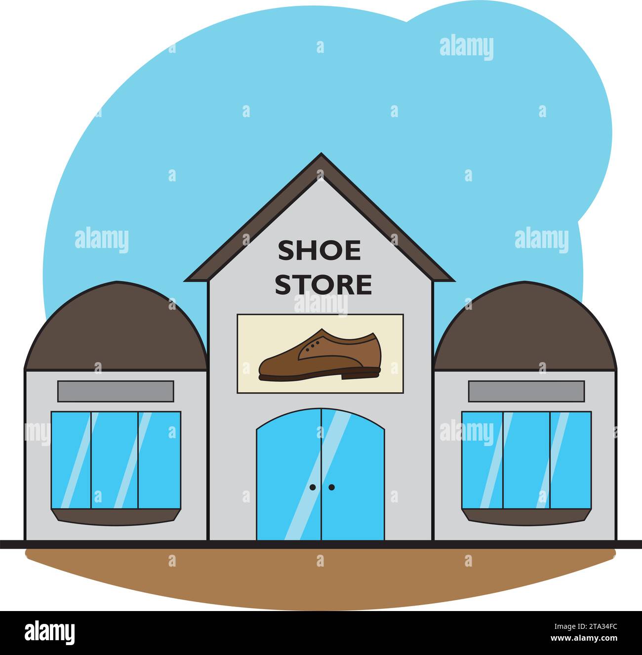 Isolated shoe store building icon Vector illustration Stock Vector ...