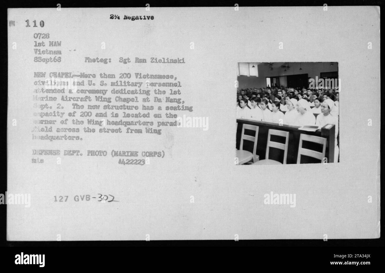 On September 8, 1968, the Marine Aircraft Wing Chapel at Da Nang ...
