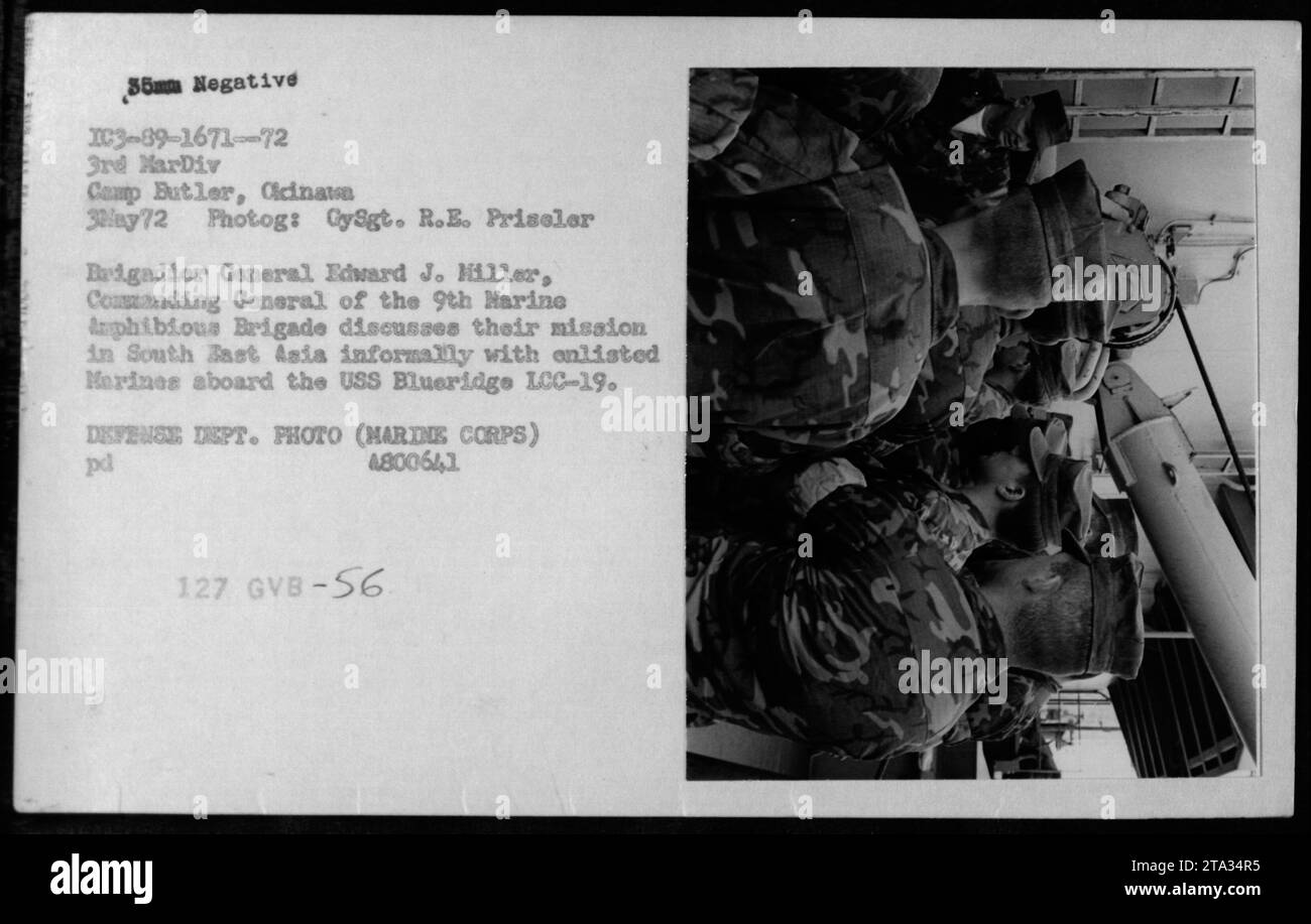 Commanding general 9th marine amphibious brigade hi-res stock ...