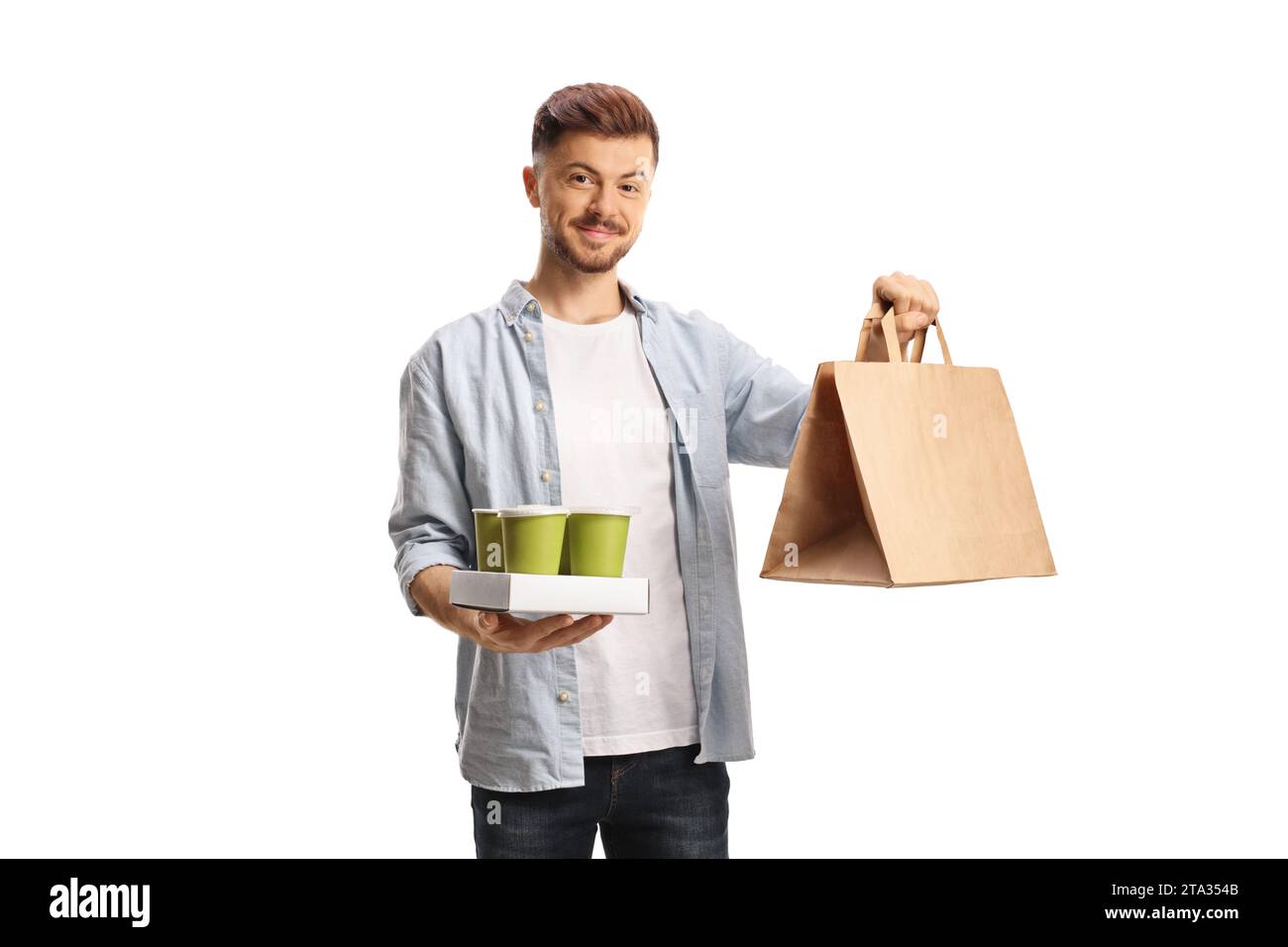 Takeaway delivery man hi-res stock photography and images - Alamy