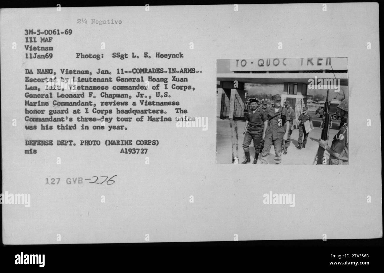 "General Leonard F. Chapman, Jr., U.S. Marine Commandant, is seen ...