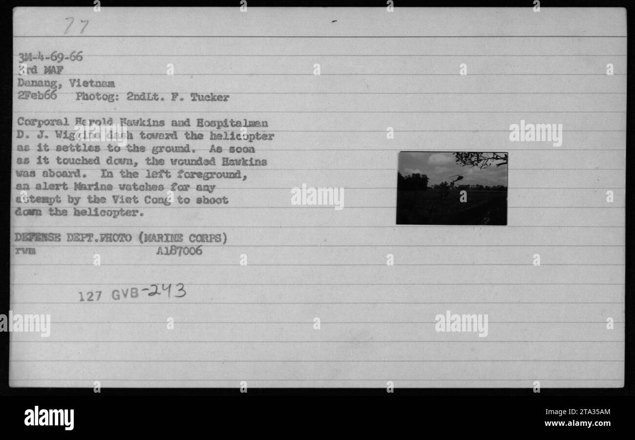 In this photograph, taken on February 2, 1966, at the 3rd MAF base in ...