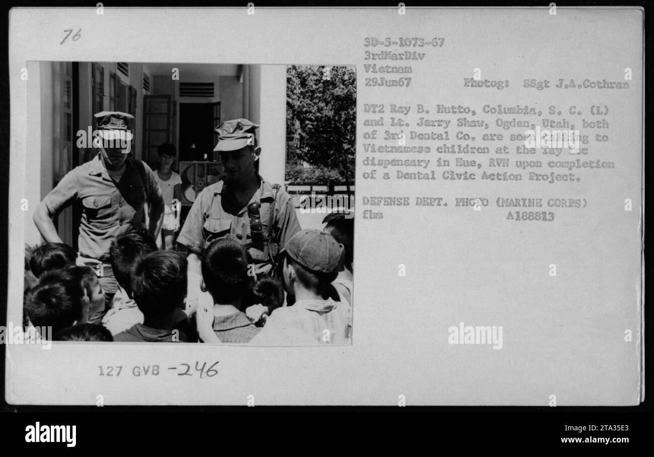 SSgt J.A.Cothran and Lt. Jerry Shaw, both from 3rd Dental Co., are ...