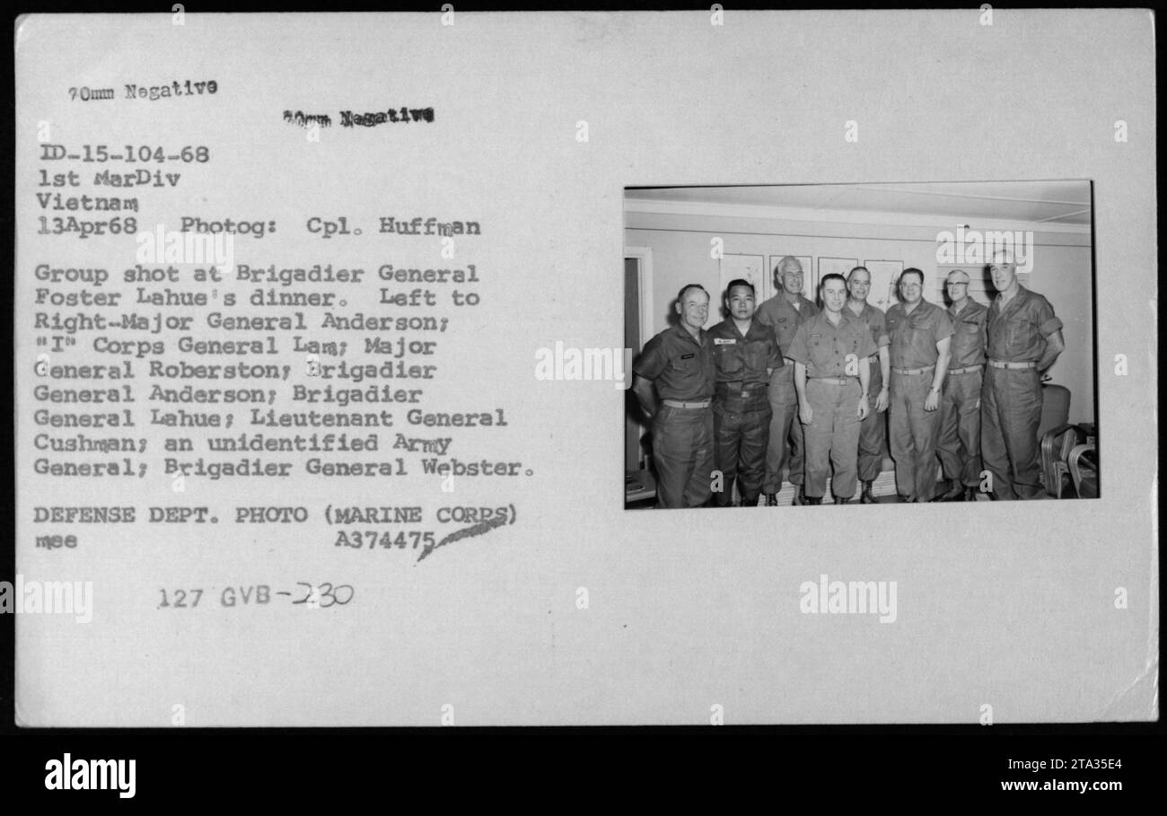 Group photograph of American military leaders at Brigadier General ...