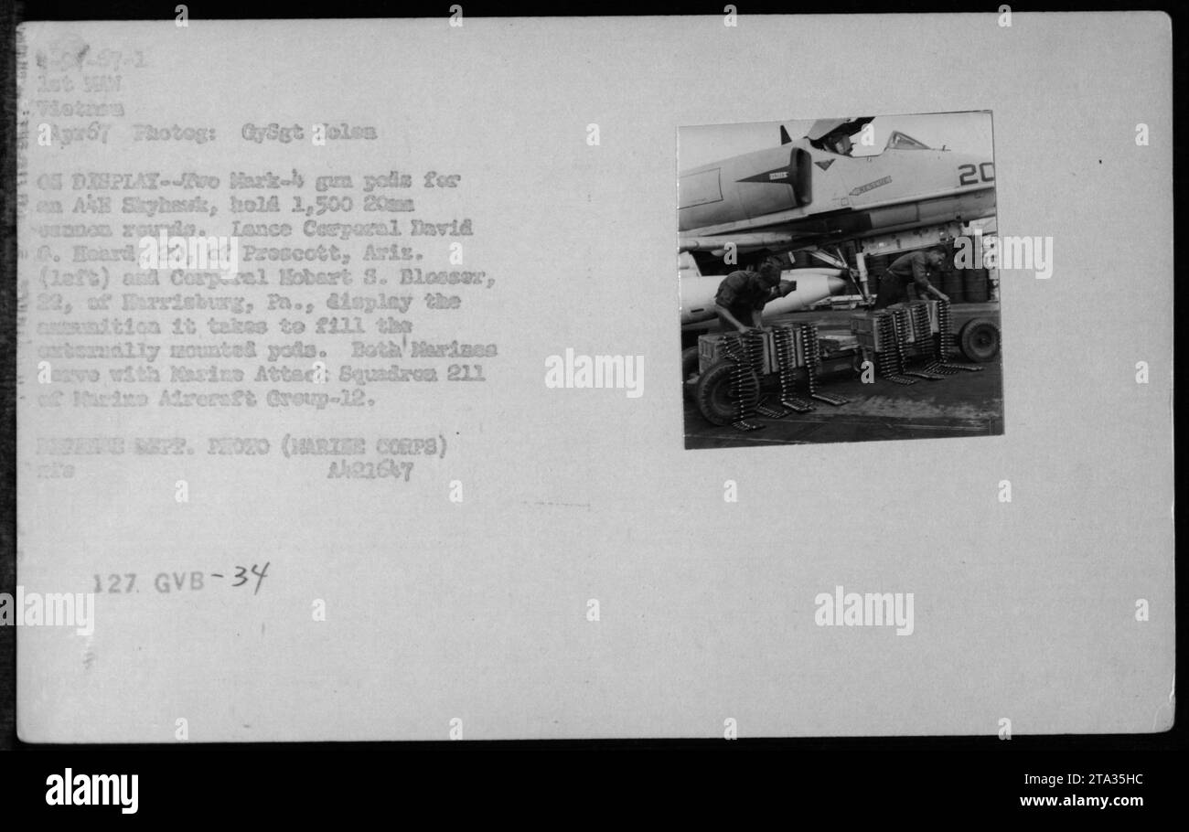 Marines Lance Corporal David G. Heard and Corporal Hobart S. Blosser ...