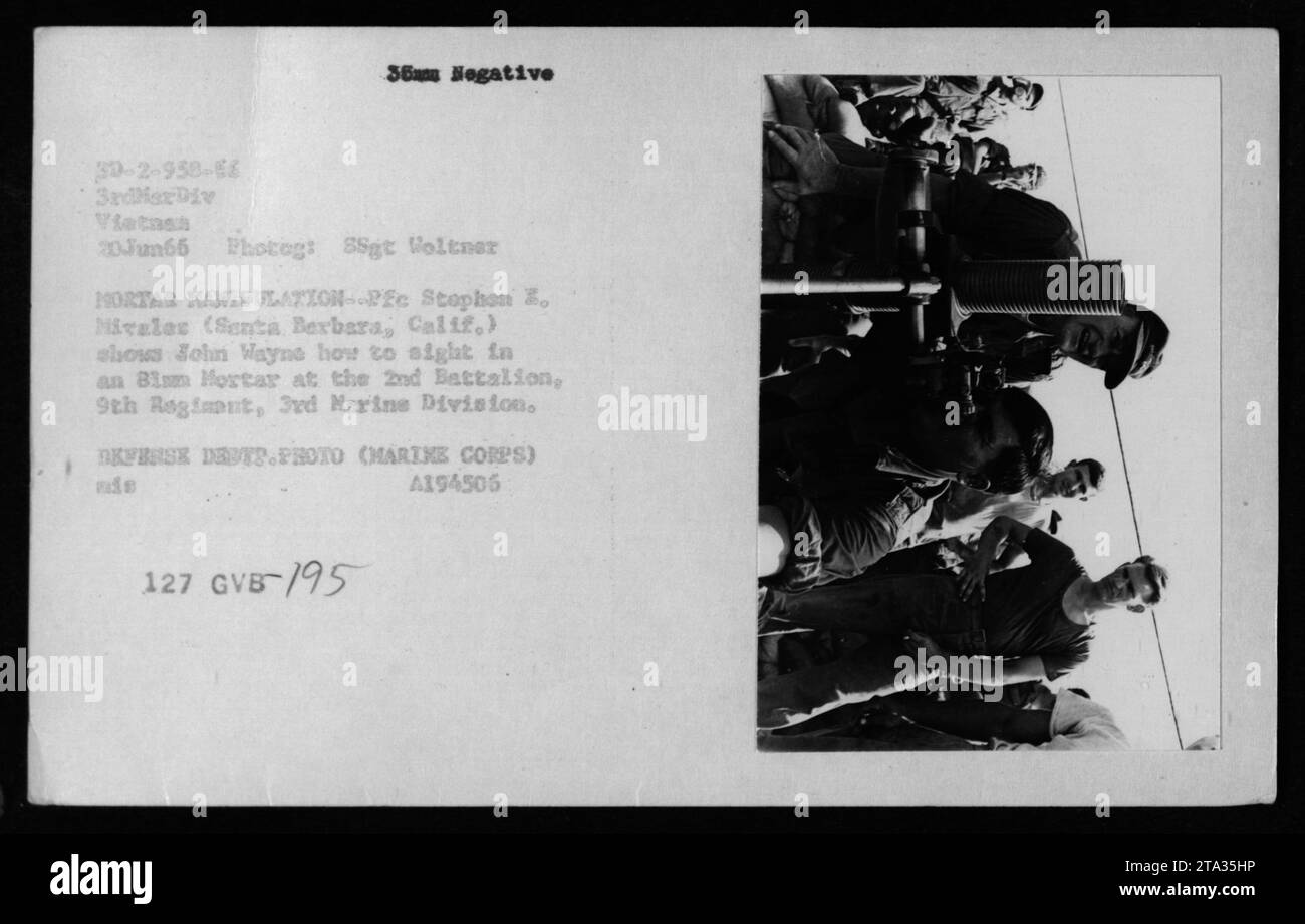 John Wayne learning how to use an 81mm mortar from Stephen Mirales at ...