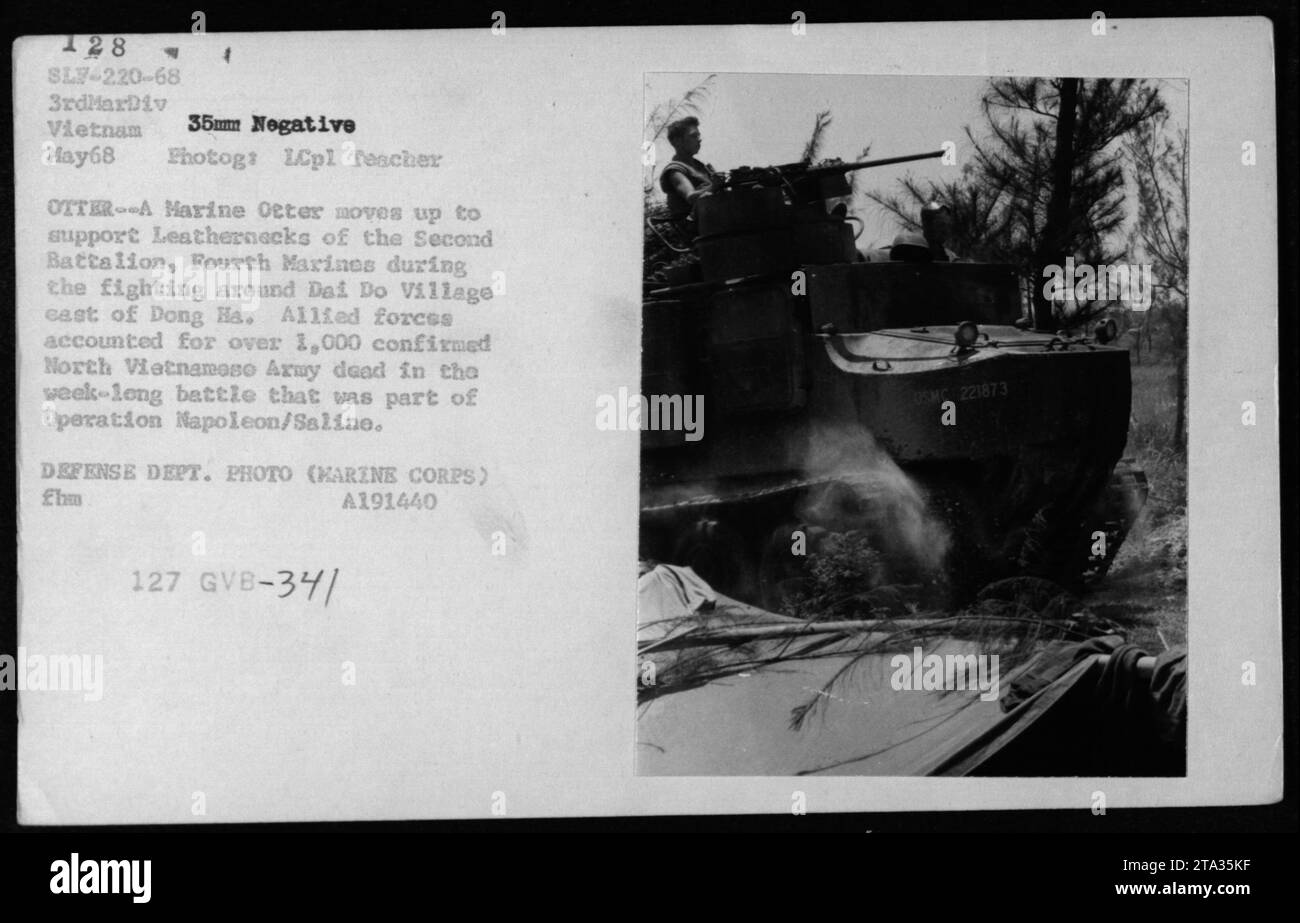 Marine Otter vehicle provides support to the Second Battalion, Fourth ...