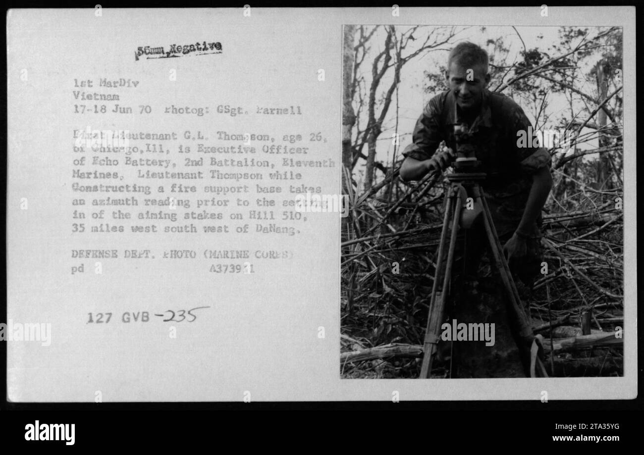 June 17, 1970: First Lieutenant G.L. Thompson, age 26, of Chicago, IL ...