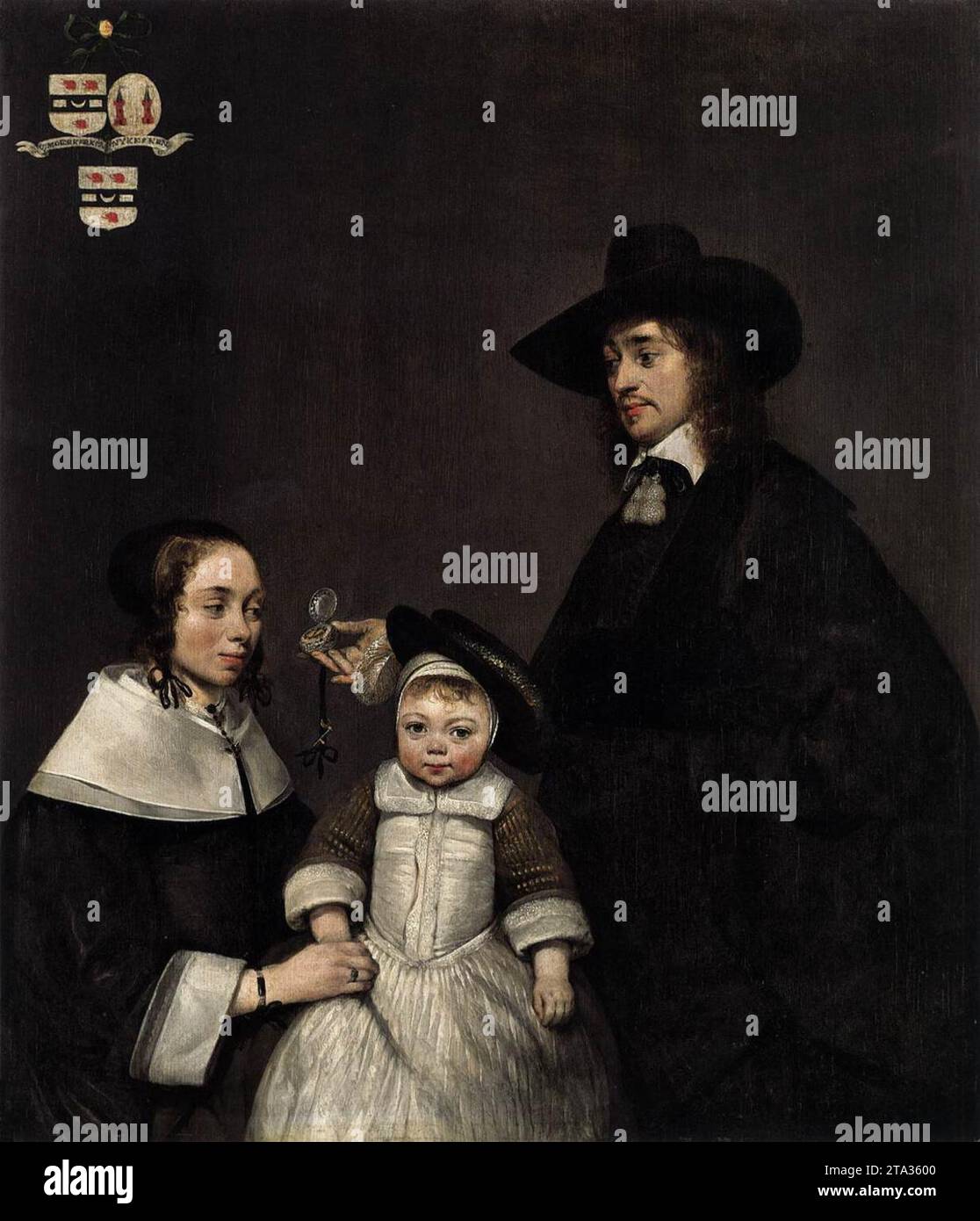 The Van Moerkerken Family 1653-54 by Gerard Terborch Stock Photo - Alamy