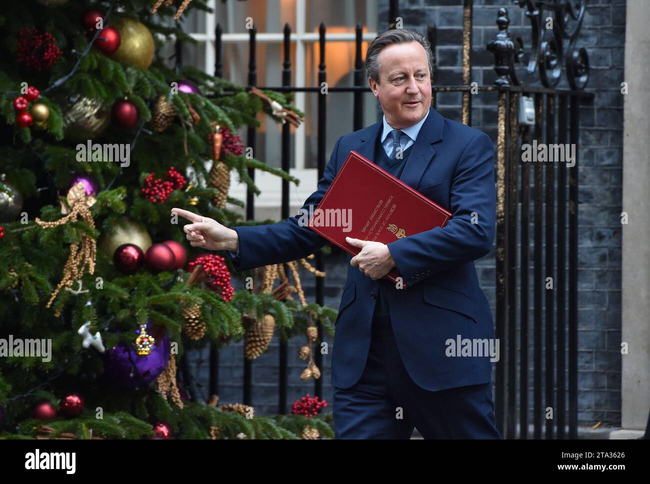 London, England, UK. 28th Nov, 2023. Foreign Secretary DAVID CAMERON ...