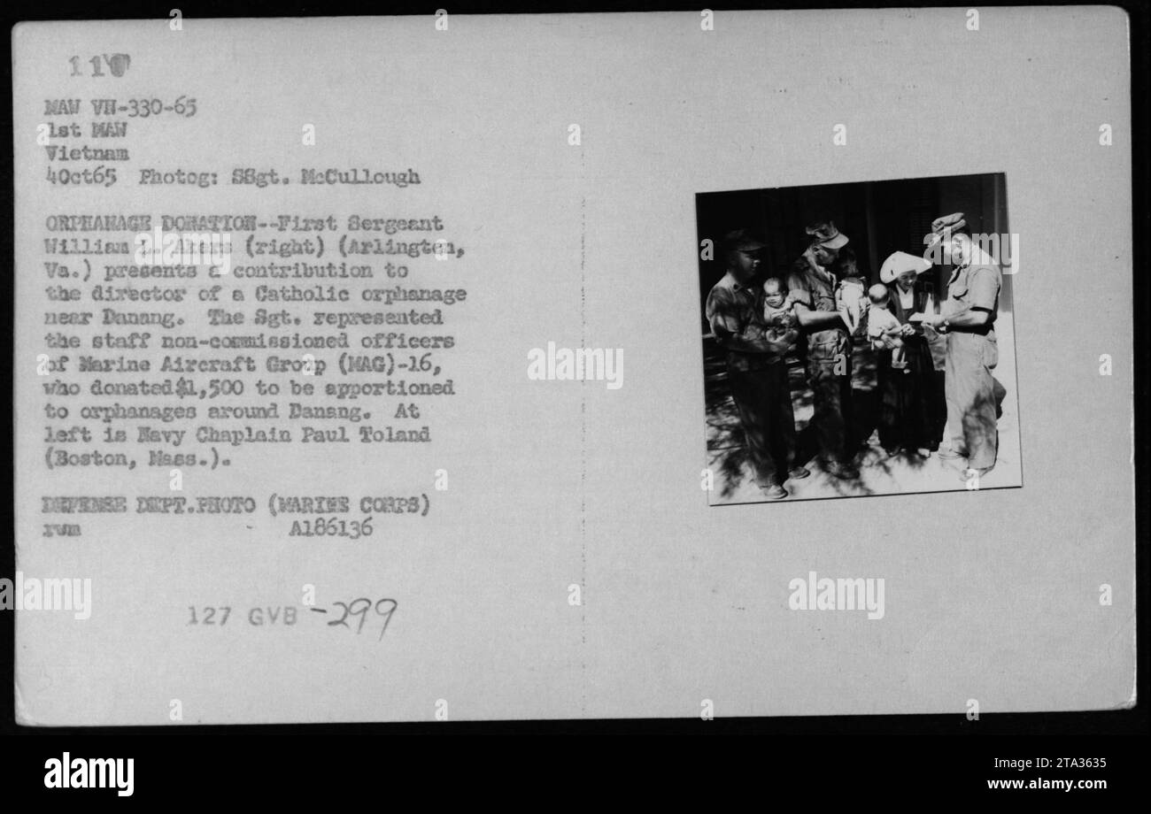 First Sergeant William L. Akers of Marine Aircraft Group (MAG)-16 ...