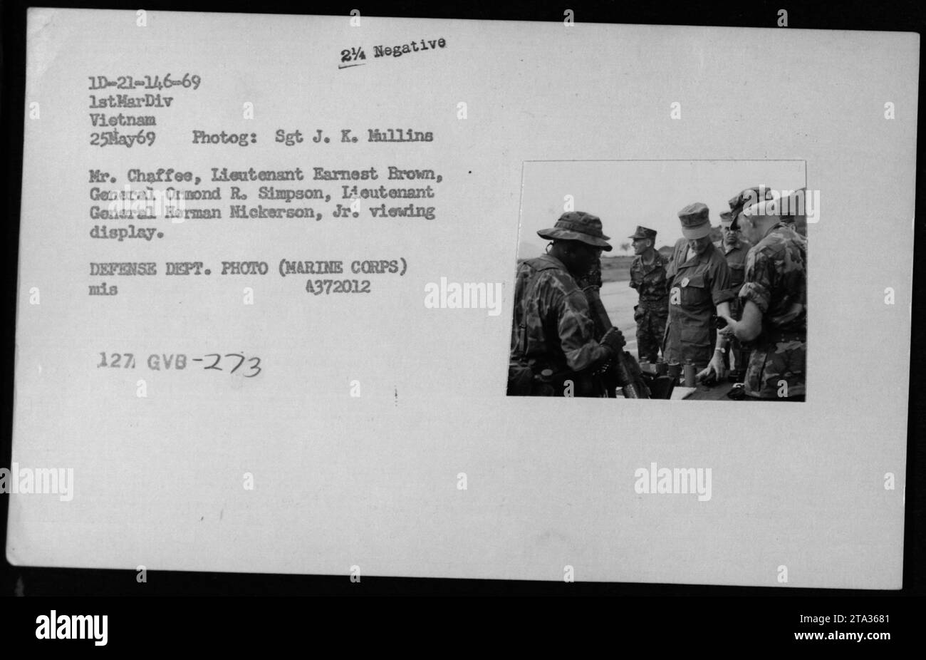 Officers and officials, including Mr. Chaffee, Lt. Earnest Brown, Gen ...