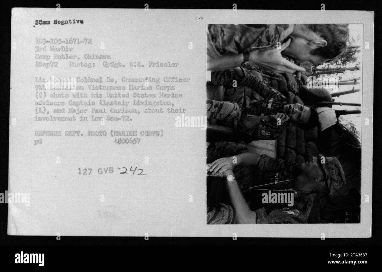 Lieutenant Colonel De, Commanding Officer of the 9th Battalion ...