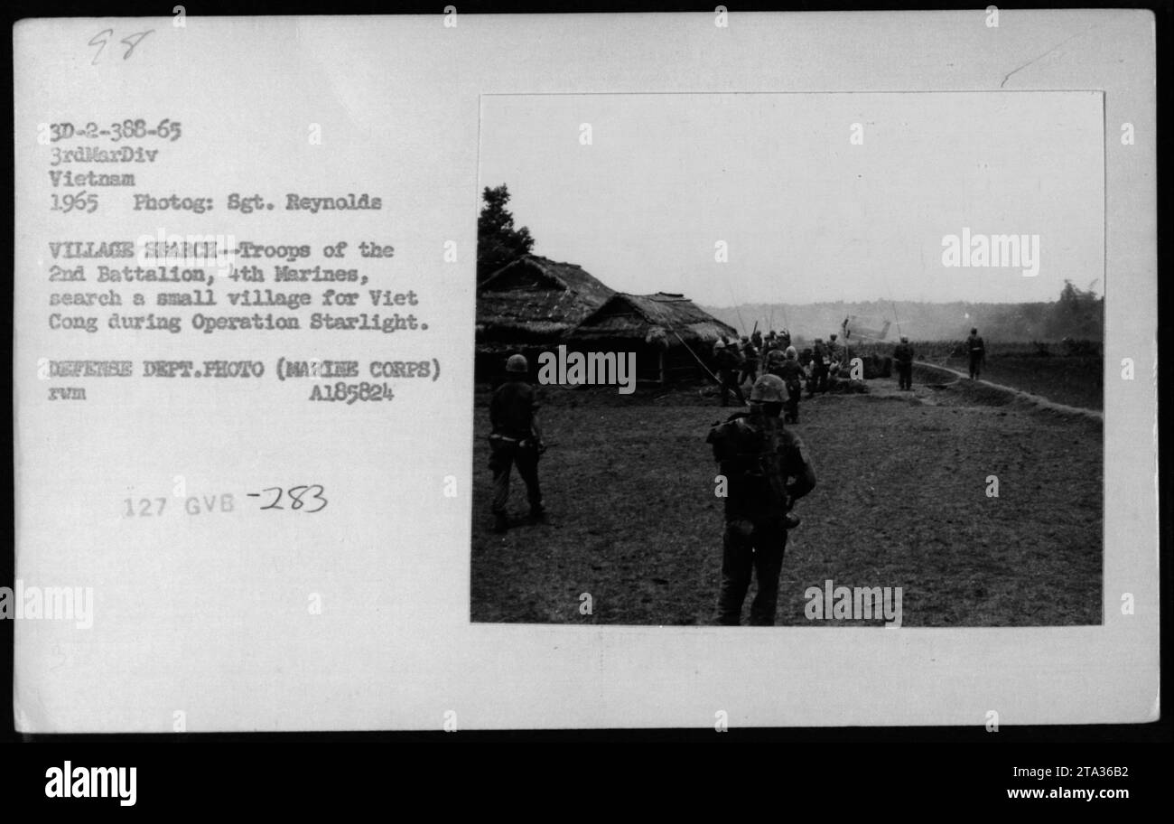 During Operation Starlight in Vietnam, troops from the 2nd Battalion ...