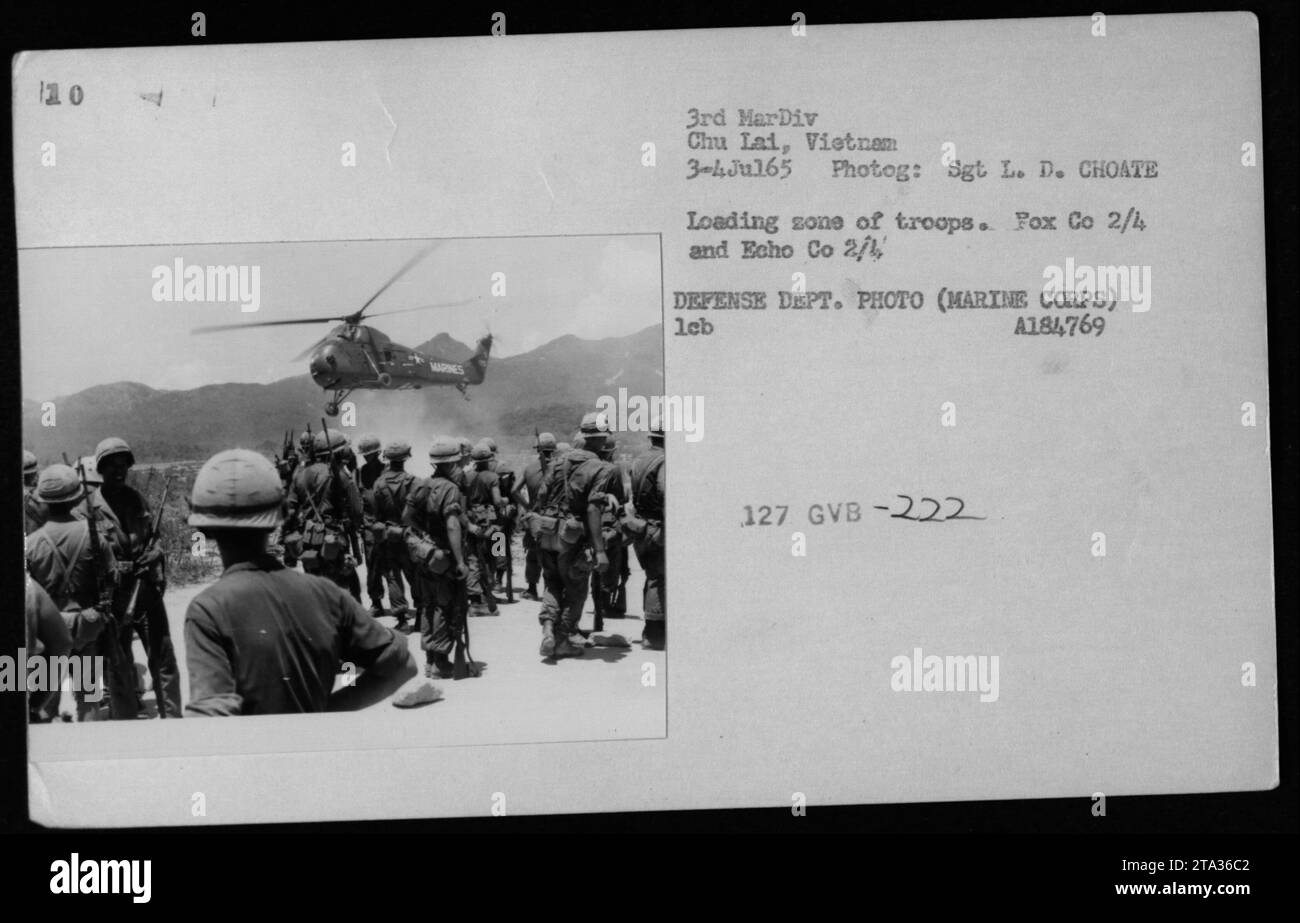 UH-34 helicopters used by the 3rd Marine Division in Chu Lai, Vietnam ...