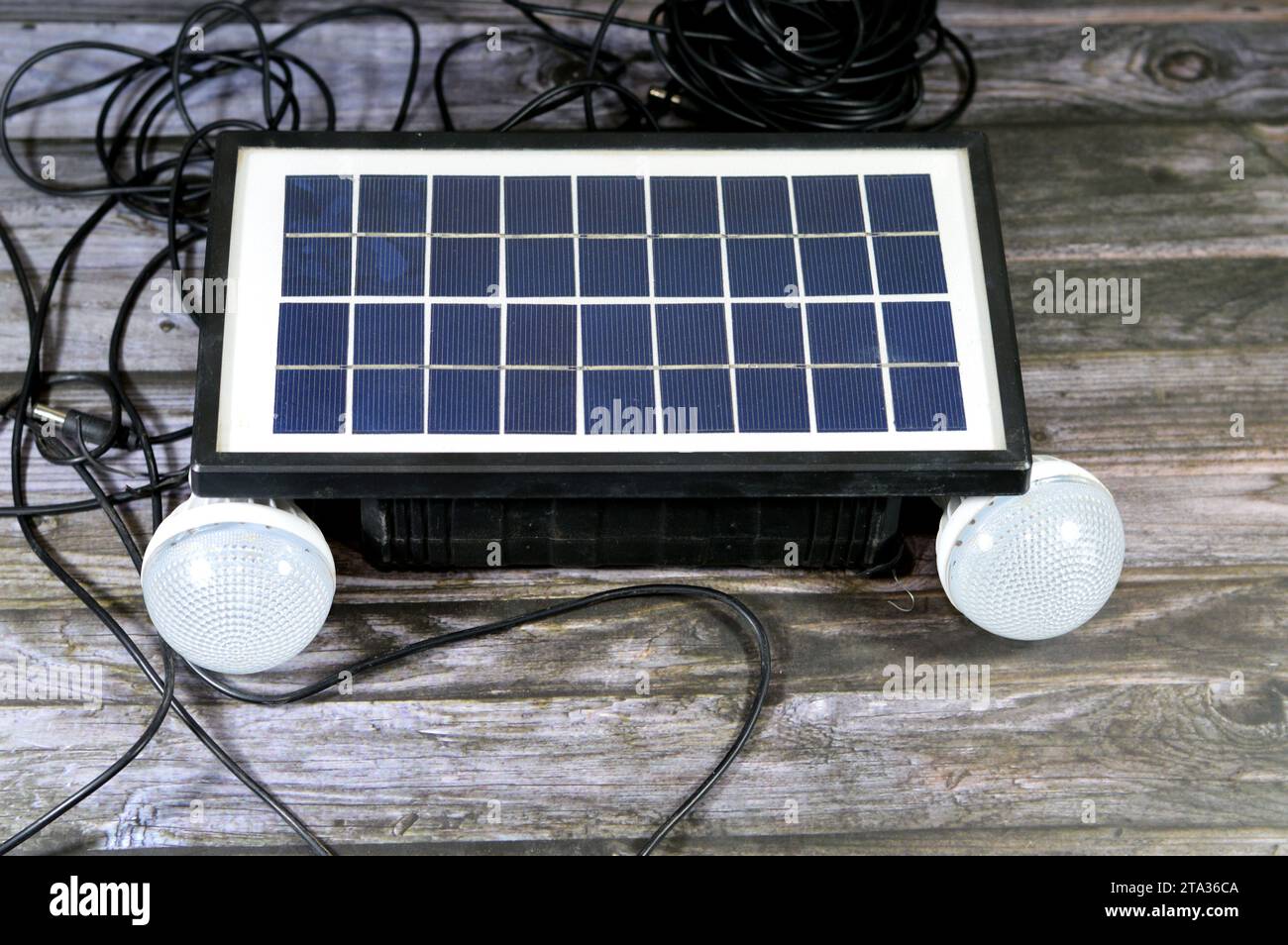 A multi purpose battery charged with a solar panel, a device that ...