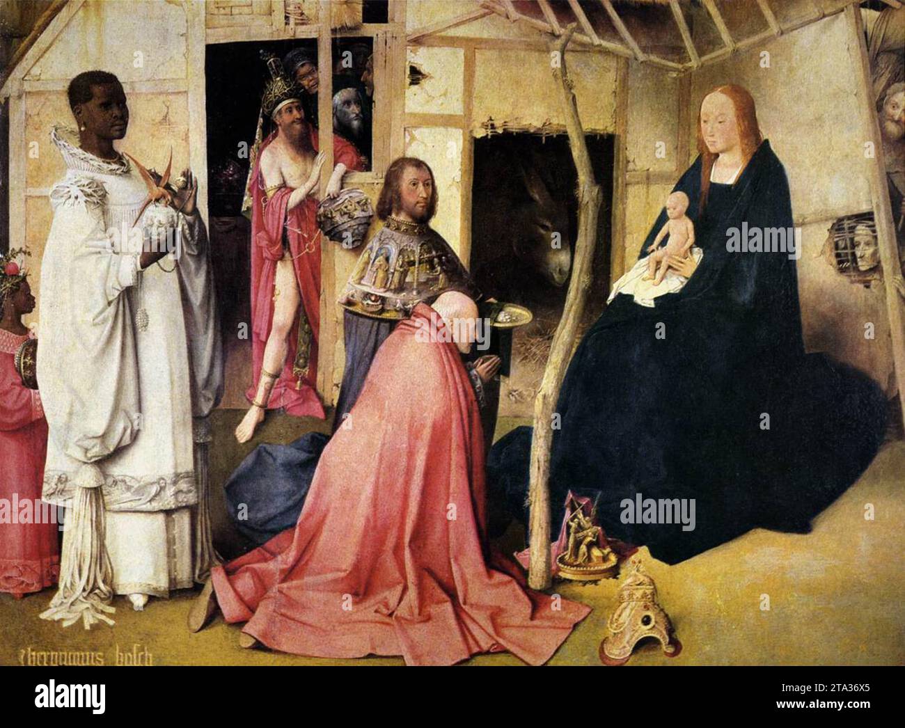 Adoration of the Magi (detail) c. 1510 by Hieronymus Bosch Stock Photo - Alamy