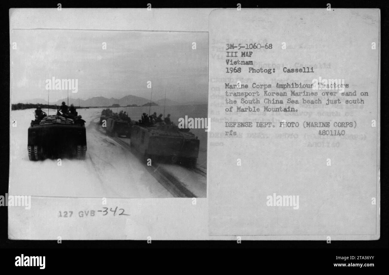 South marine corps amphibious vehicles Black and White Stock Photos ...
