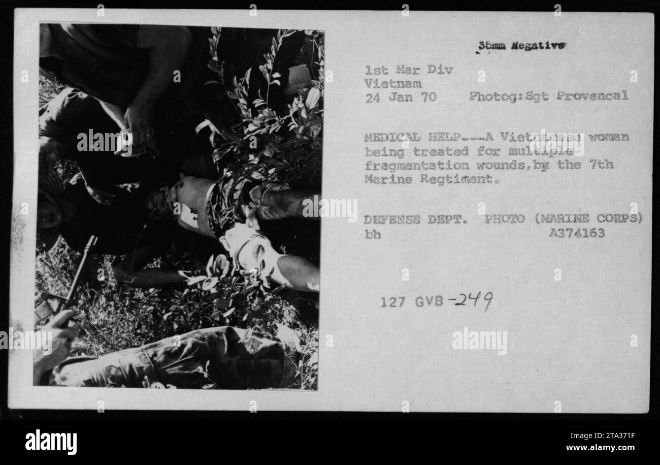 A Vietnamese woman receives treatment for multiple fragmentation wounds ...