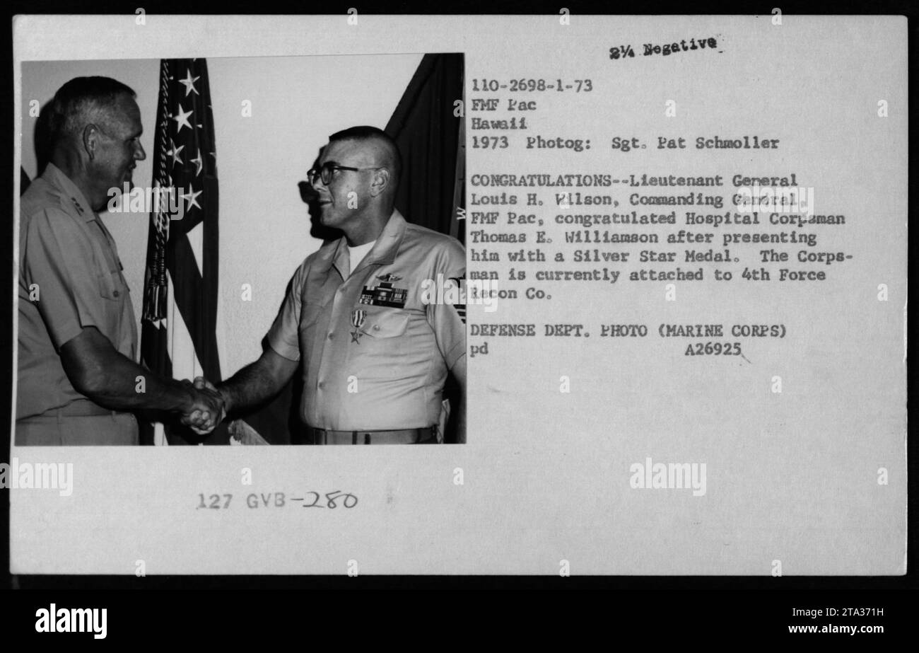 Lieutenant general louis h wilson hi-res stock photography and images ...