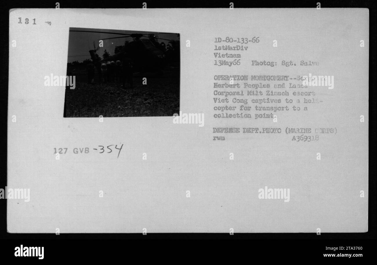 Members of the 1st Marine Division, Sergeant Herbert Peoples and Lance ...